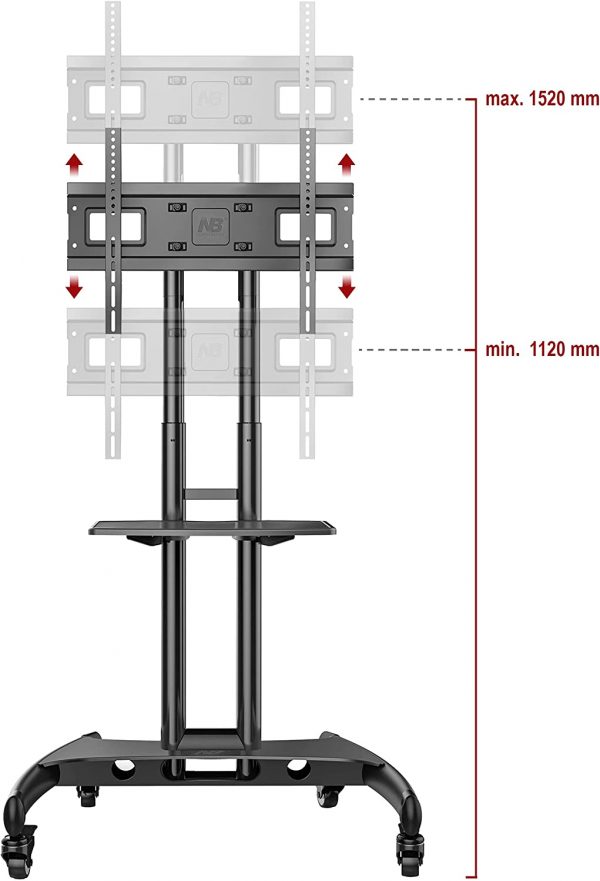 Mobile TV Cart Stand with Wheels for 32"-65" TV's(AVA1500-60-1P ...